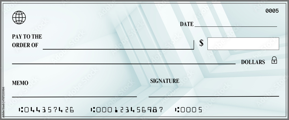 blank check 53 wiht borders - 1 blank cheque template, empty cheque ...