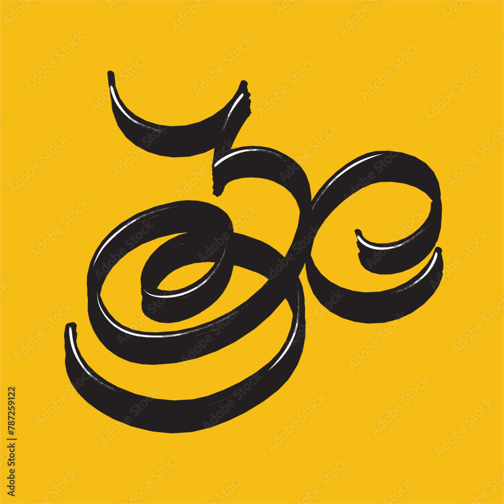 The Hand lettering vector digital artwork of the number 30, 30th The ...