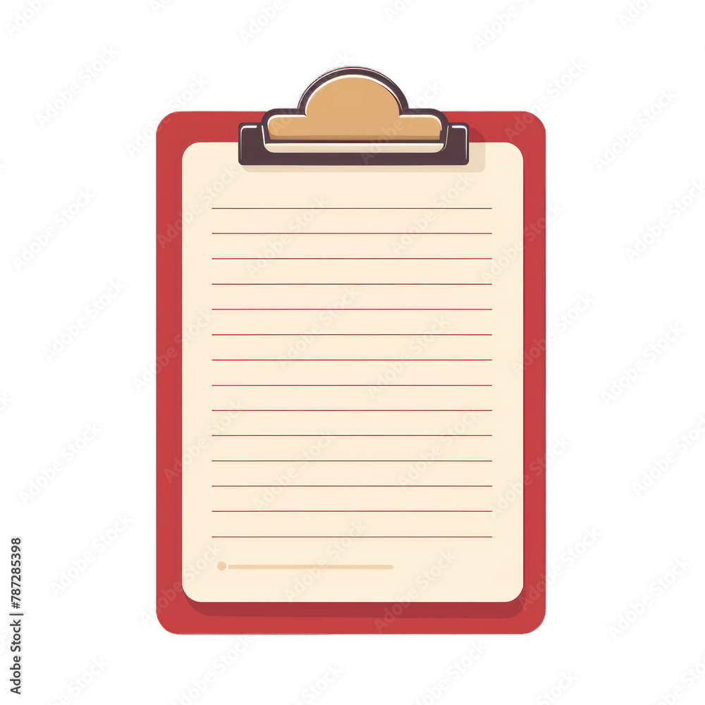 Cartoon leeres Klemmbrett für Notizen und Organisation Illustration ...