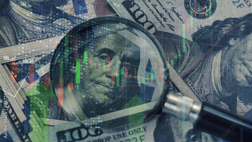 Currency exchange or forex and economy inflation concept.hand holding ...