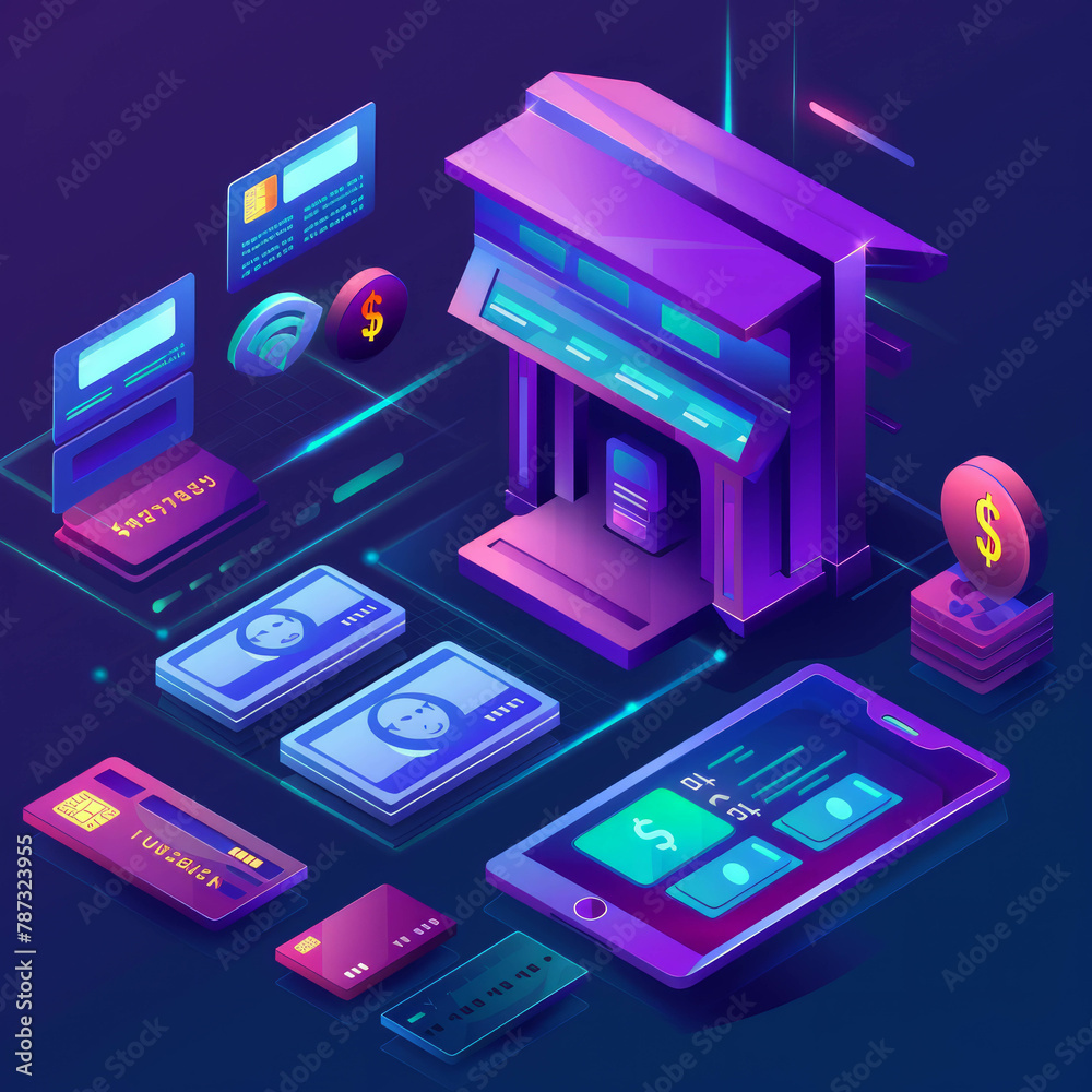 Explore the future of banking with this modern background payment ...