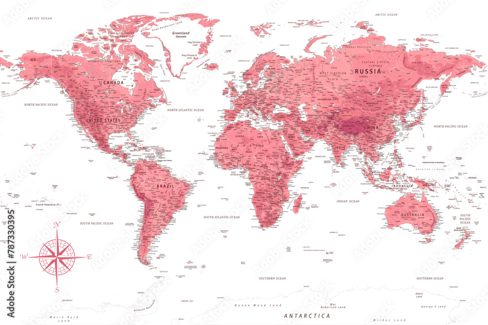 World Map - Highly Detailed Vector Map of the World. Ideally for the ...