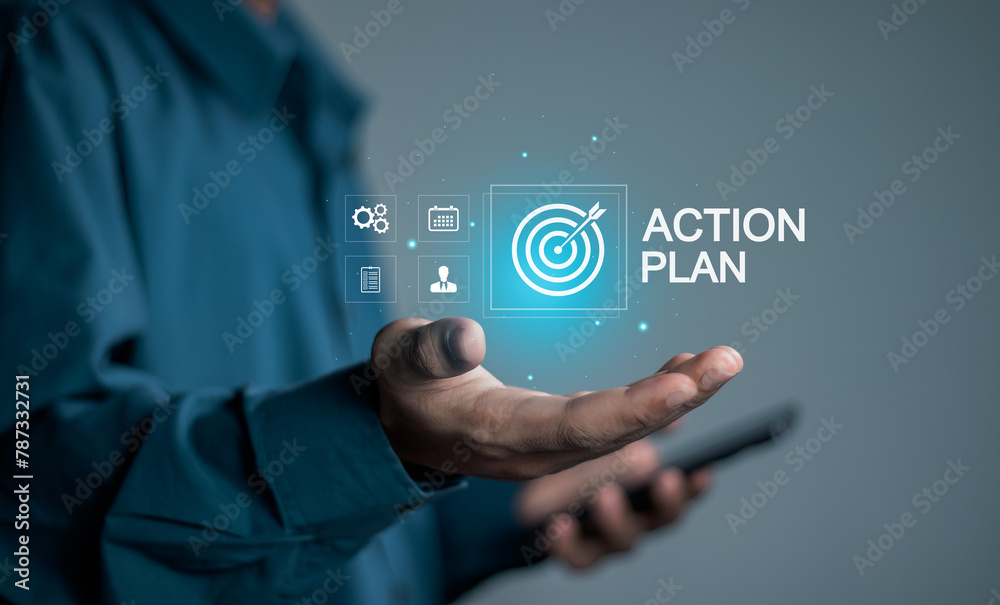 Action plan concept. Business and marketing, objective, strategy, Plan ...