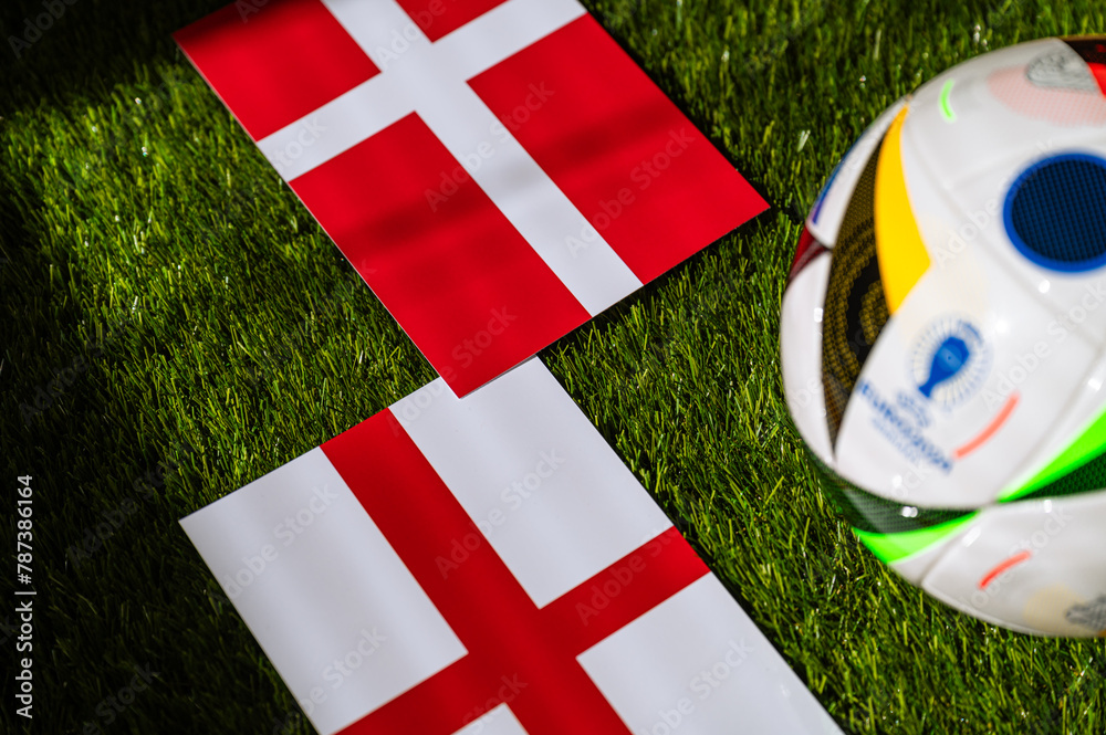 Denmark vs England, Euro 2024 Group C football match at Waldstadion ...