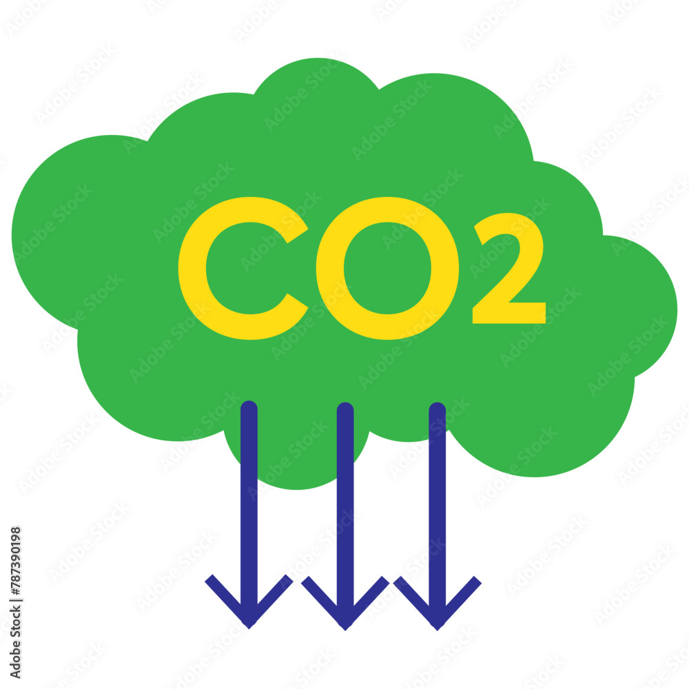 Set of co2 emissions cloud icons. Carbon dioxide, smog pollution concept, smoke pollutant damage ...