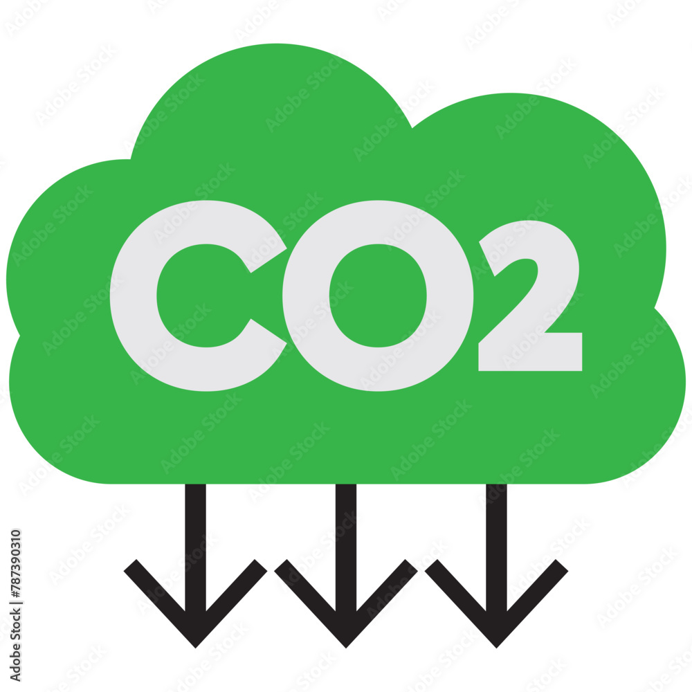 Set of co2 emissions cloud icons. Carbon dioxide, smog pollution concept, smoke pollutant damage ...