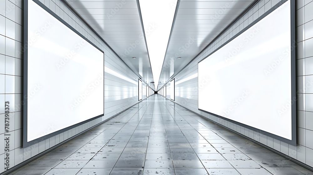 OOH Extrreme Horizontal blank advertising billboard poster template ...