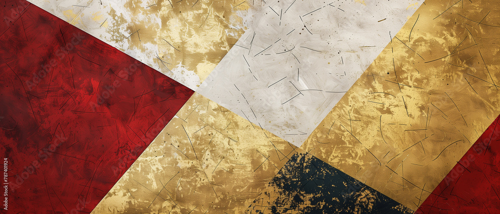 Aged Metallic Texture of a Diagonal Cross on a Red and Gold Background ...