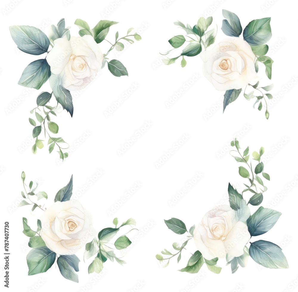 PNG Little white rose square border pattern backgrounds flower. Stock ...