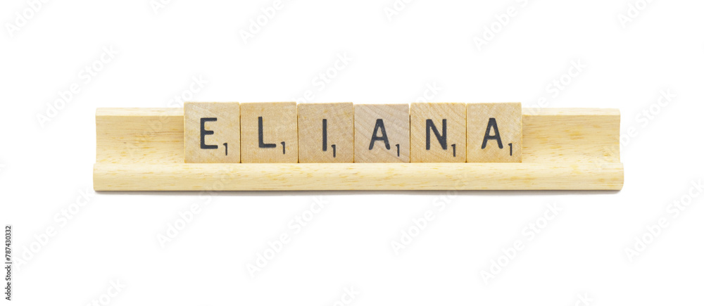 concept of popular newborn baby girl first name of ELIANA made with ...