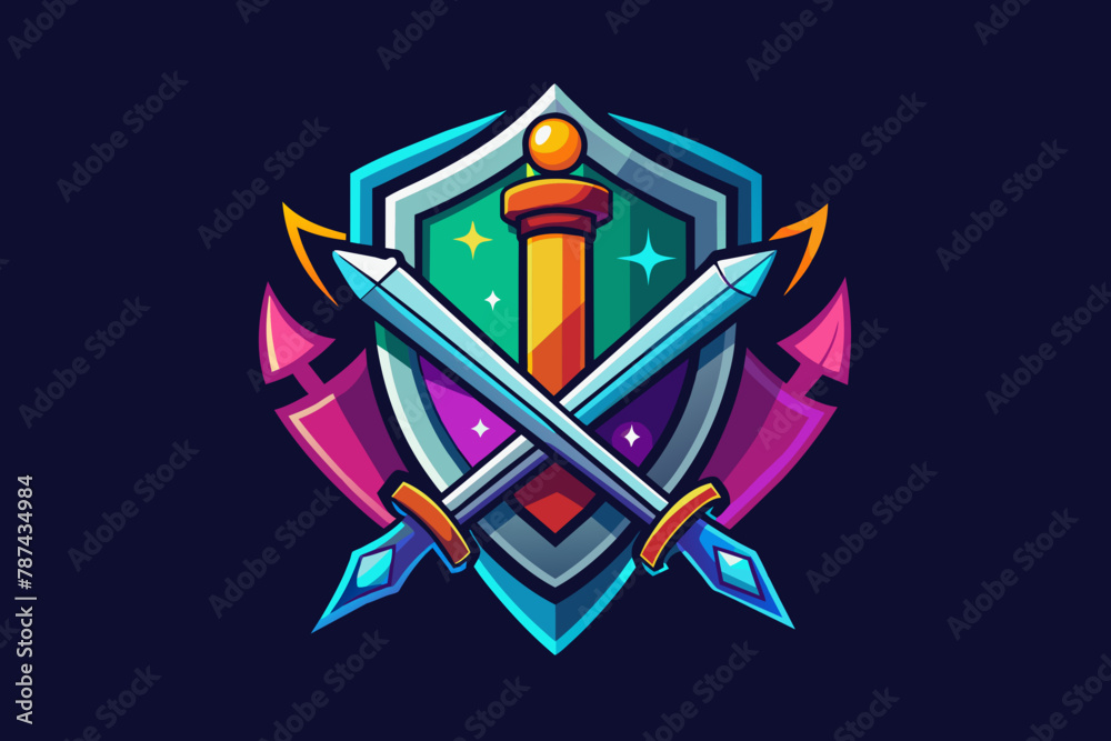 Crafting a sleek, adventure-themed gaming company logo with vibrant ...