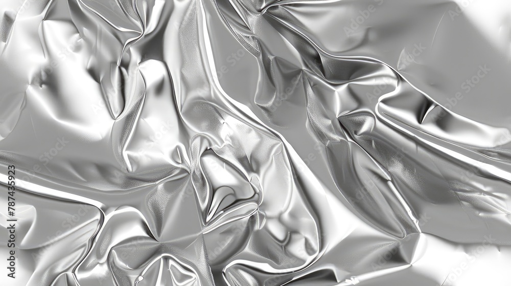 seamless texture of polished sterling silver with a bright, reflective ...