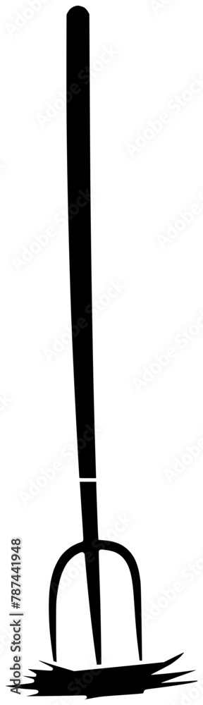 farming illustration work silhouette pitchfork logo harvest icon grass ...