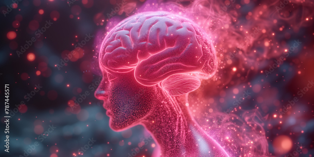 Telepathic communication human mind, communitcation, visualizing of ...