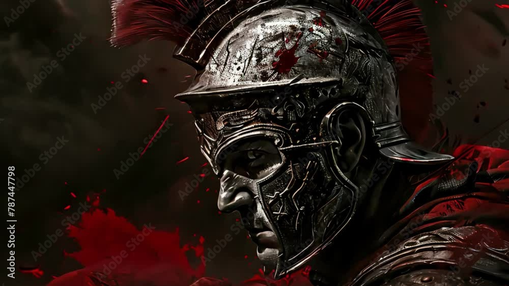Vidéo Stock Brave Roman centurion, strength and power, battle-wounded ...