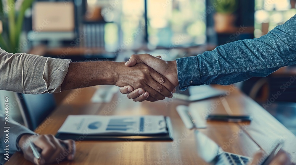 Professional shaking hands with a mentor, an iconic image of support ...