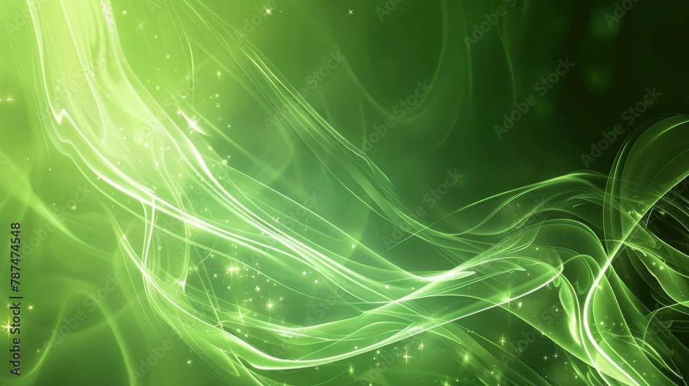A vivid green abstract background serves as a dynamic wallpaper for ...