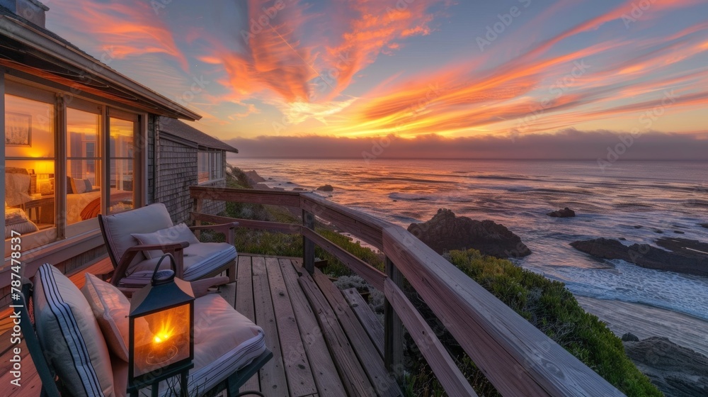 A private balcony perched atop a secluded lighthouse offering unmatched ...