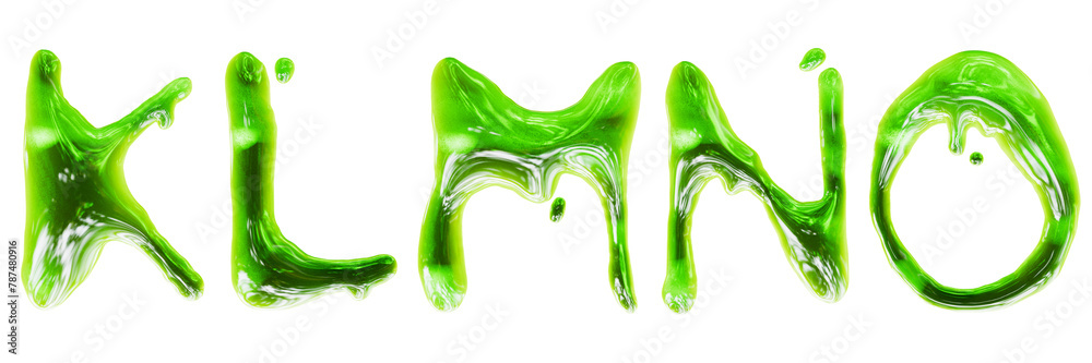3D slime alphabet set, Halloween green zombie drip goo render text ...