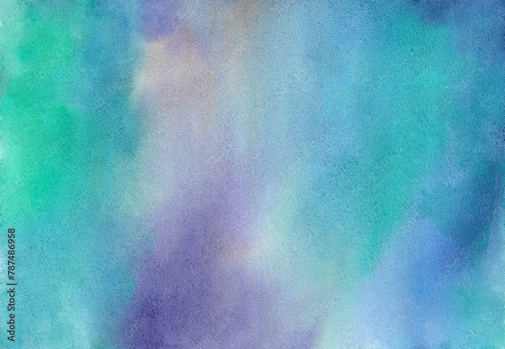 Watercolor texture background Gradient from emerald green to violet ...