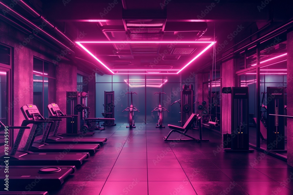 Fitness Gym background, gym background, gym center, night gym ...