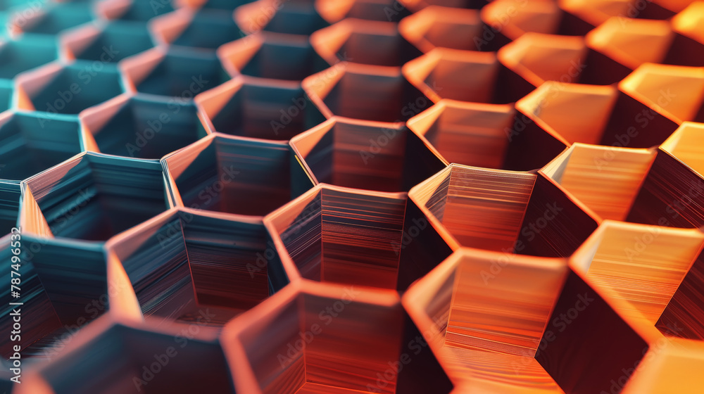 Geometric Harmony: Captivating Honeycomb Structure. Generative AI Stock ...