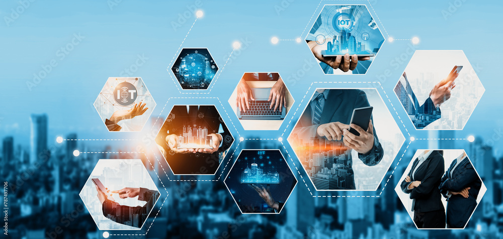 Communication technology , smart connection IOT and people network ...