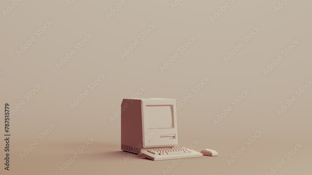 Vintage desktop computer keyboard technology neutral backgrounds soft ...