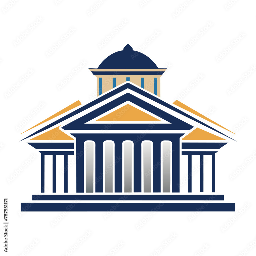 A sleek and professional courthouse building featuring columns and a ...