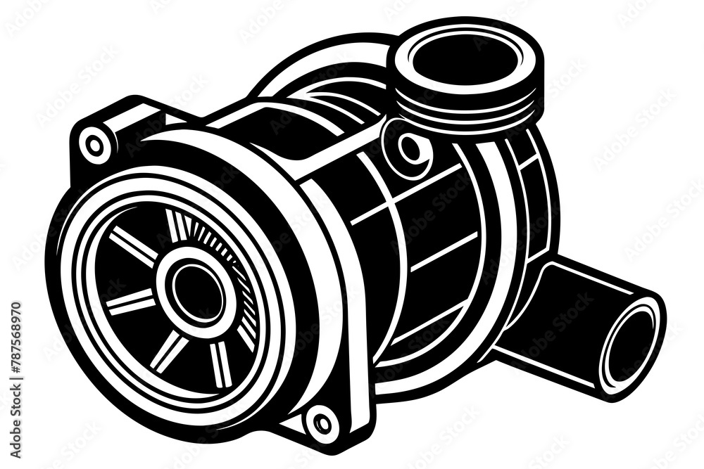 turbo actuator vector silhouette illustration Stock Vector | Adobe Stock