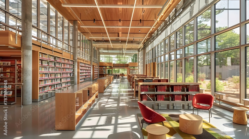 Sustainable design in a new library, with emphasis on natural lighting ...