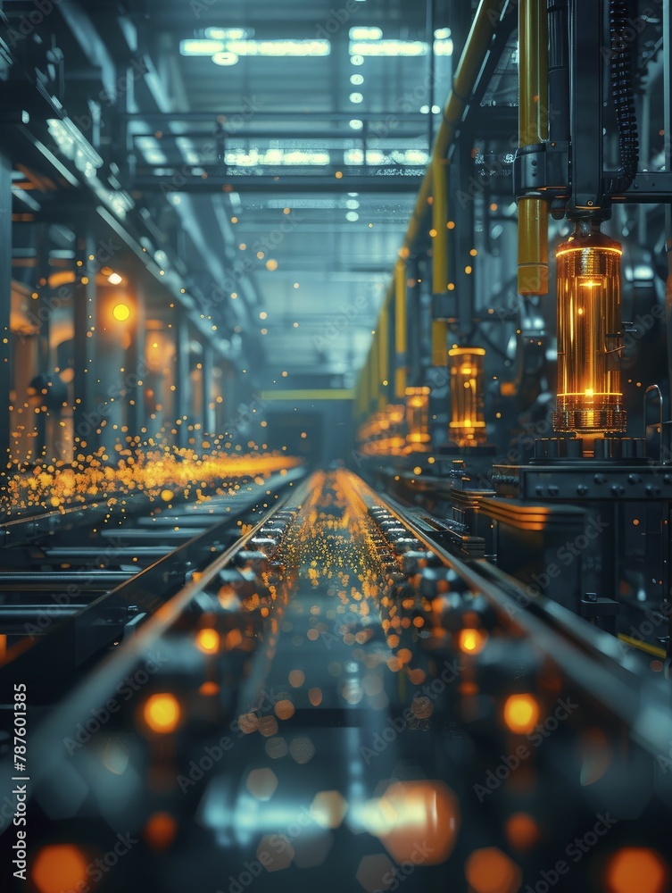 Suspended animation of machinery in a factory using stroboscopic ...