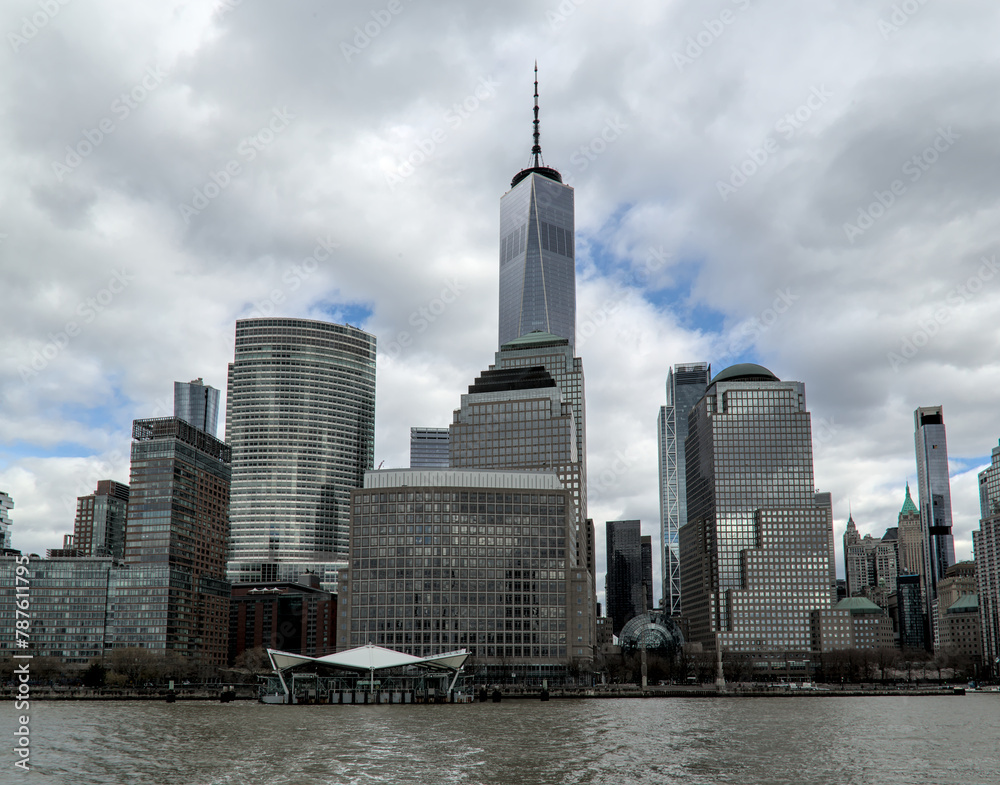 brookfield place ferry terminal on the hudson river in downtown ...