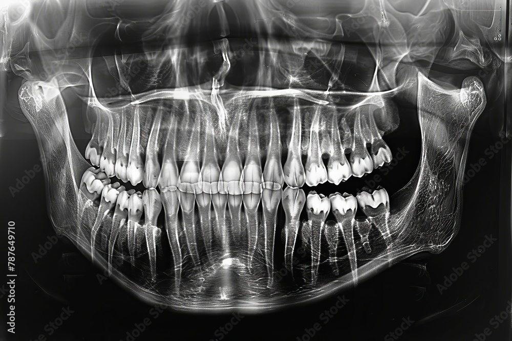 Panoramic x ray reveals multiple impacted teeth in upper and lower jaw ...