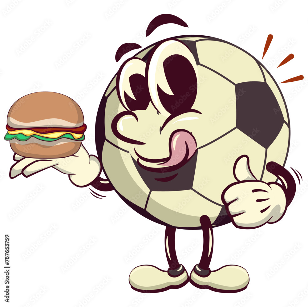 football soccer ball cartoon vector isolated clip art illustration ...