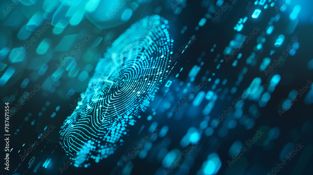fingerprint biometric verification for cyber security, modern digital ...