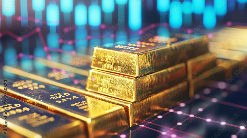 gold bars stack on tor regulatory compliance metrics with chart-driven tools. . Stock Photo ...