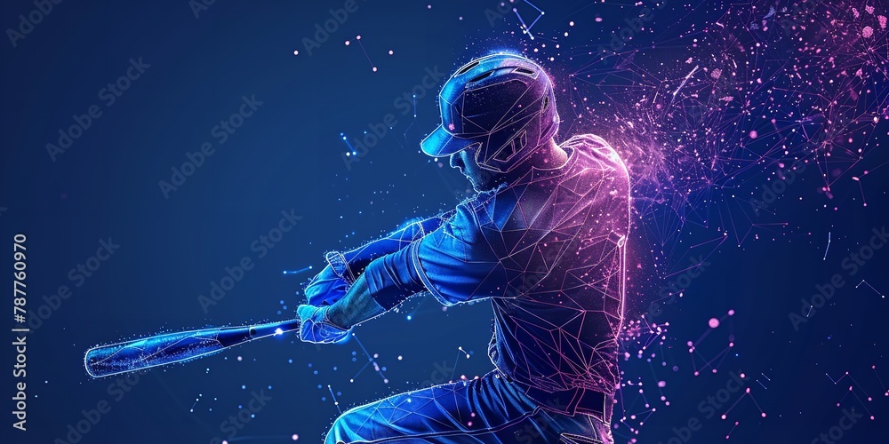 Over a blue geometric backdrop, a low poly wireframe tandem format ...