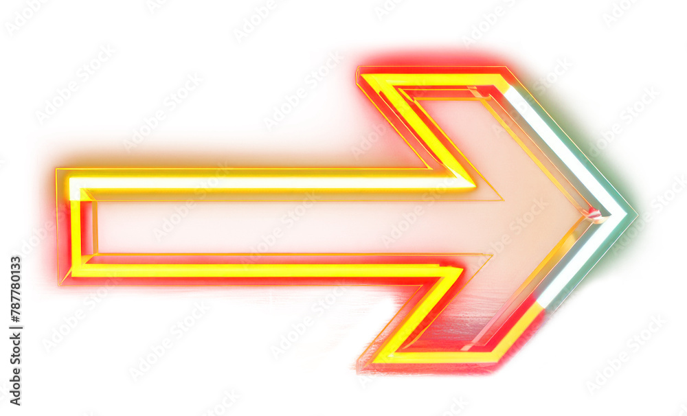 PNG 3D render of neon arrow icon symbol light architecture Stock ...