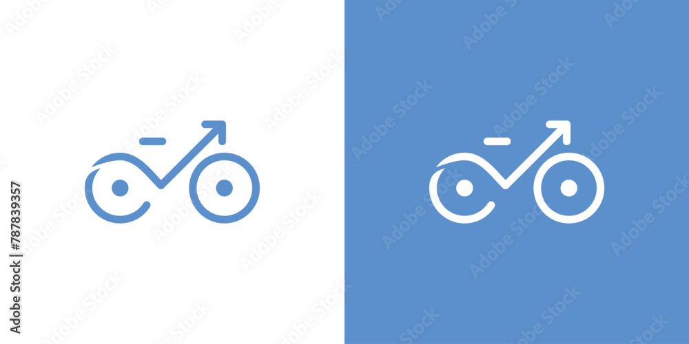 Simple Bicycle Logo. Cycle Arrow Logo Icon Symbol Vector Design ...