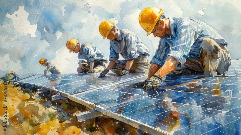 Immerse yourself in the artistry of engineering with vibrant watercolor ...