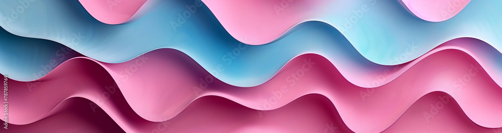 Wavy abstract pink blue layers background, Gender fluid gradient ...