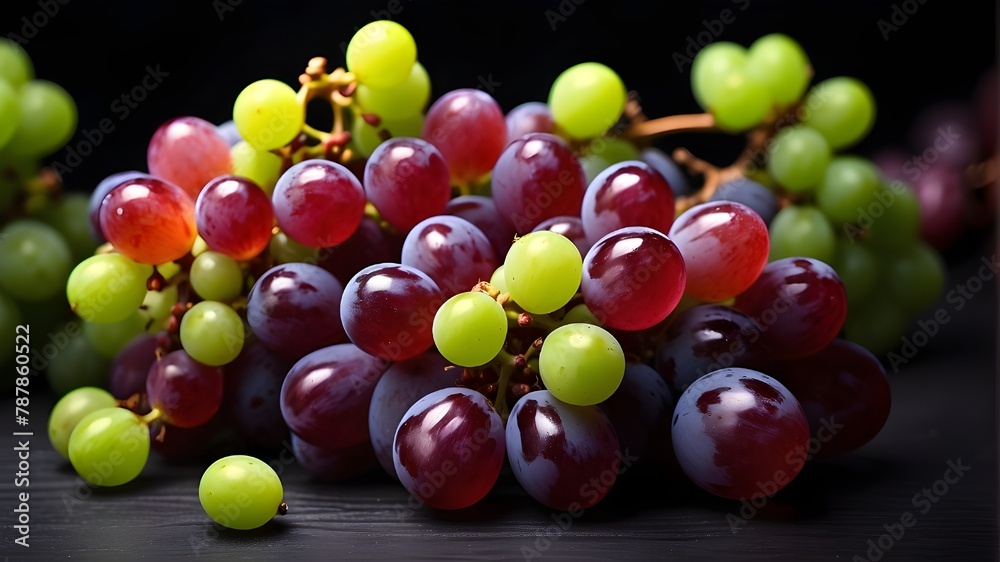 grapes HD 8K wallpaper stock photo with black background Stock ...