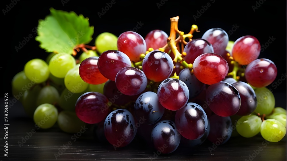 grapes HD 8K wallpaper stock photo with black background Stock ...