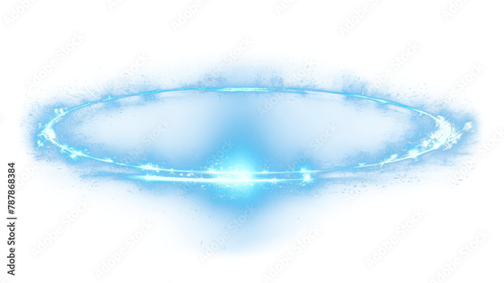 Blue ring light effect png, transparent background Stock Illustration ...