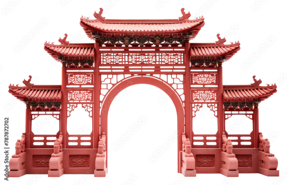 PNG Red Chinese gate architecture white background spirituality Stock ...
