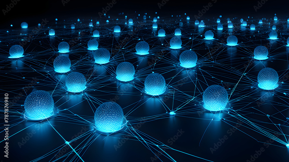 Background diagram of abstract nodes and connections, human to human ...