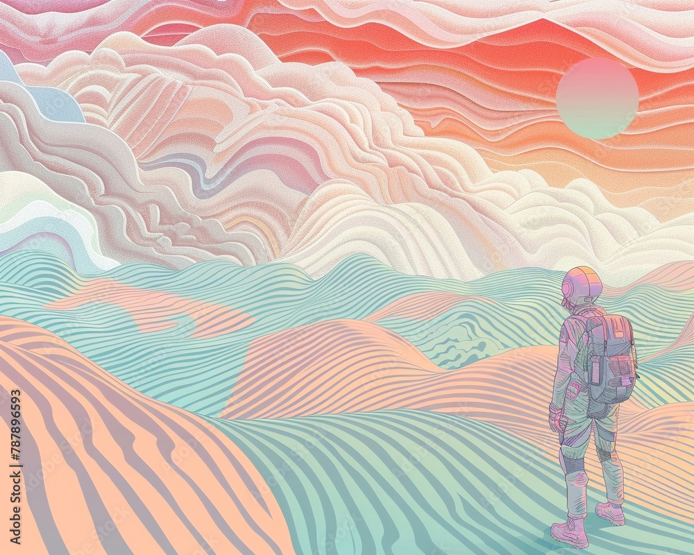 Visuals featuring about abstract patterns of airwave signals, portrayed ...