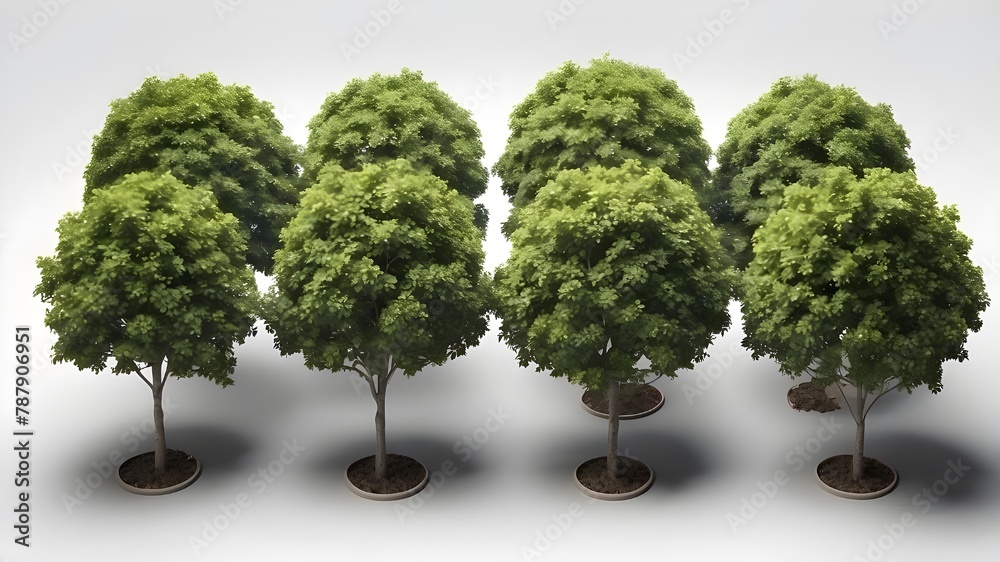 a collection of myrtle trees, mugworts, and salix purpurea recreated in ...