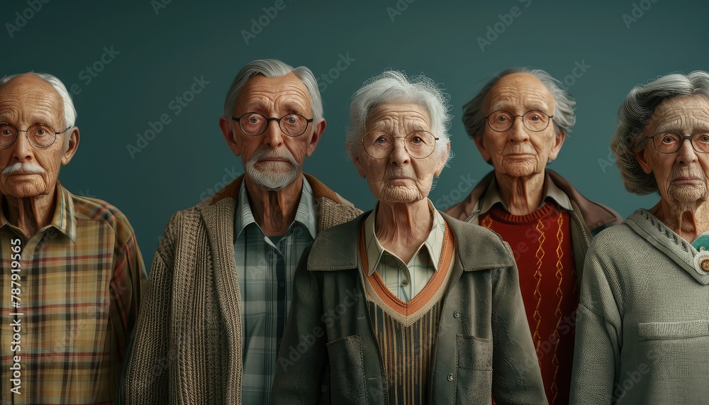 Aging Population, Visuals portraying the demographic shift towards an ...